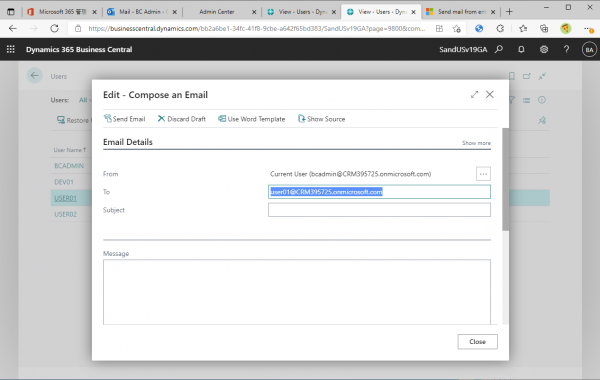 Send mail entities using word templates as body or attachment #1 | IT長のネタ帳